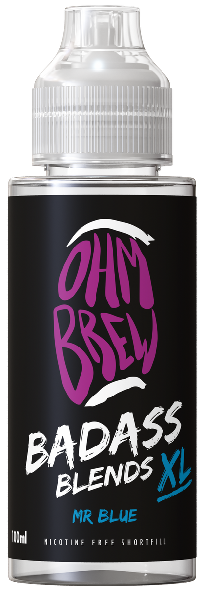 Ohm Brew - Badass Blend XL - Mr Blue 100ml – Simply Vapes Bolsover